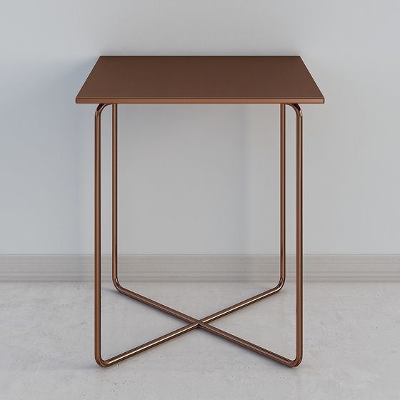 Copper Edge Table 3D model for Modern Aesthetics