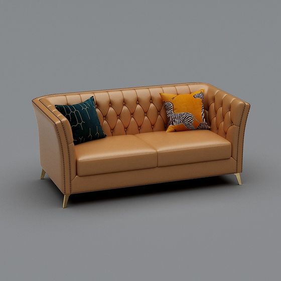 Elegant Vintage-Modern Sofa 3D model