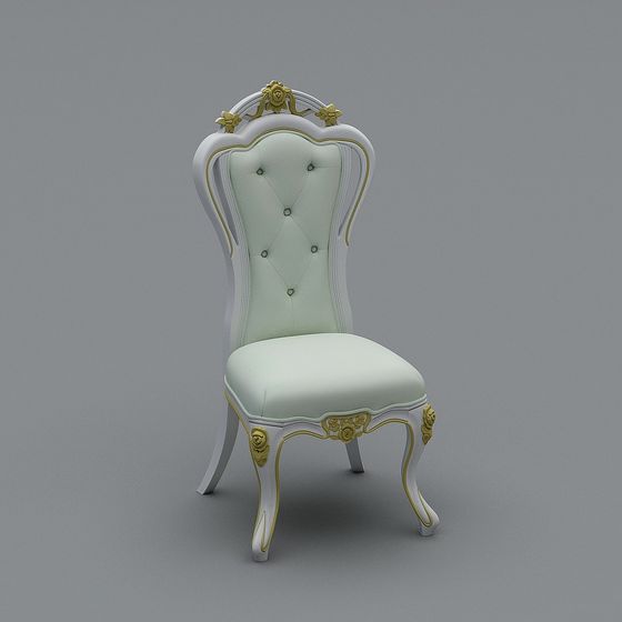Elegant Royal Throne Chair 3D model