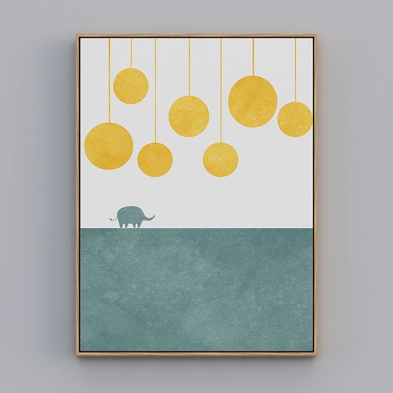 Gold Spheres Low-Poly 3D Model Art