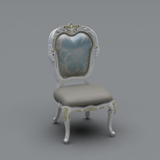 Royal Heart Chair 3D model - Classic Meets Modern