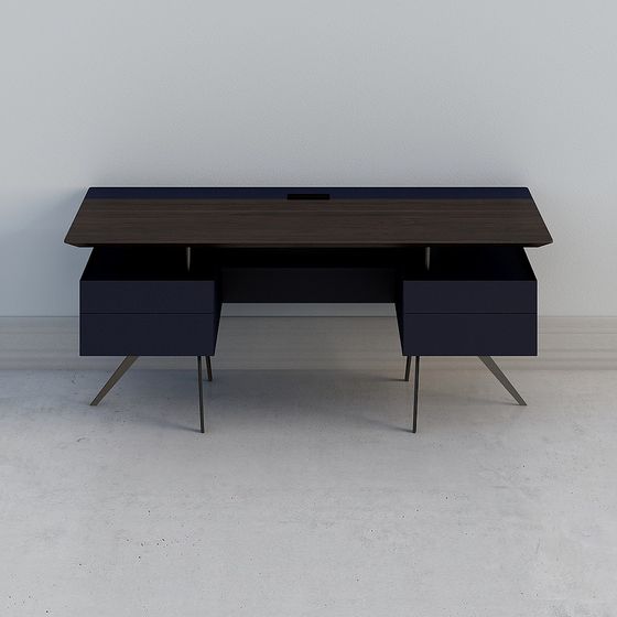 Black Book Desk CS 3D Model for Stylish Workspaces