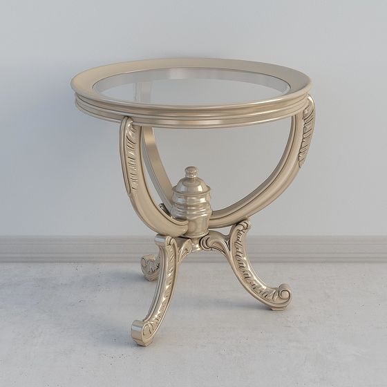Classic Round Table 3D model