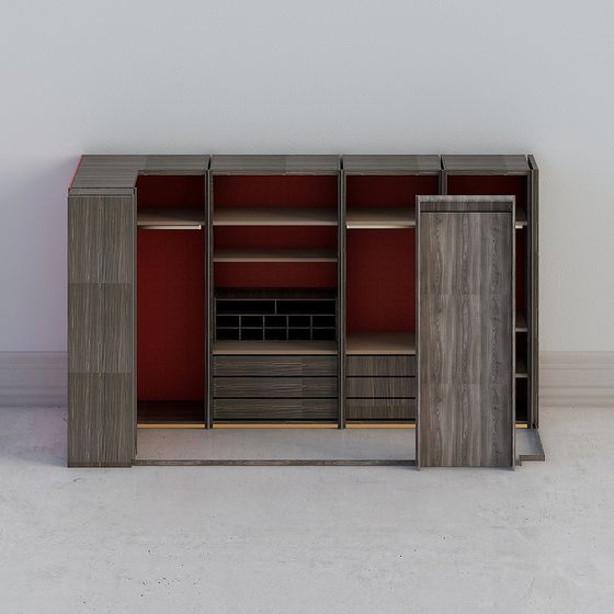 Minimalist Low-Poly Wardrobe 3D model
