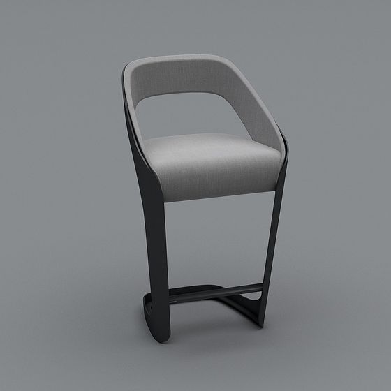 Urban Elegance Stylish Bar Stool 3D model
