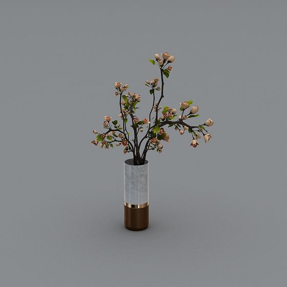 Spring Blossom Vase 3D model