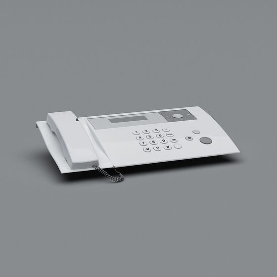 Low-Poly Office Telephone 3D model