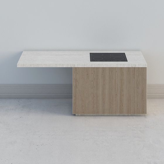 Modern Floating Dining Table 3D model