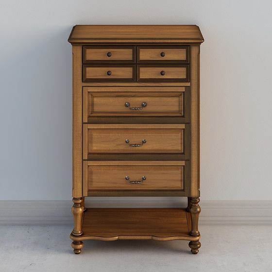 Retro Style Storage Cabinet 3D model