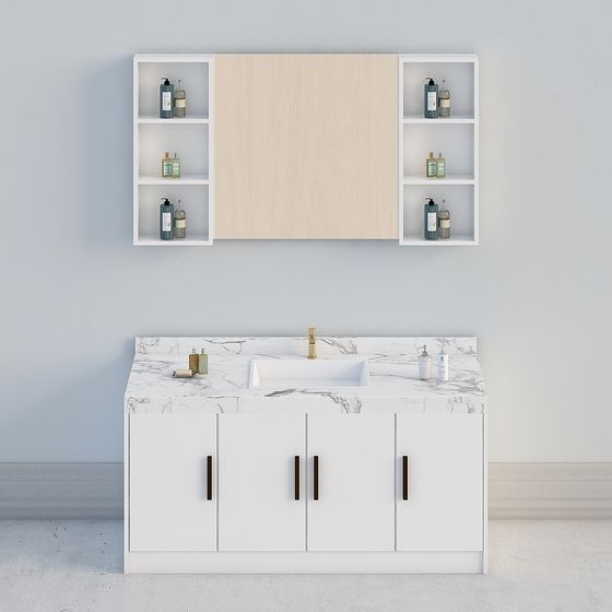 Stylish Bathroom Vanity 3D model for Modern Spaces
