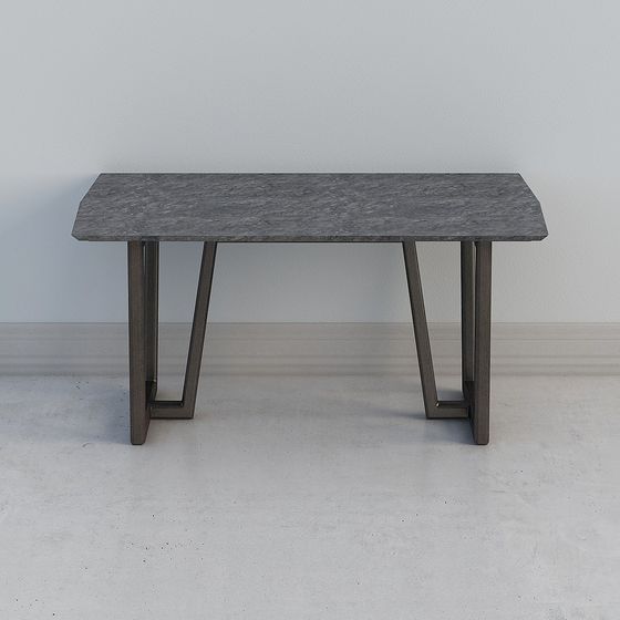 Industrial Concrete Table 3D Model – Modern Urban Design