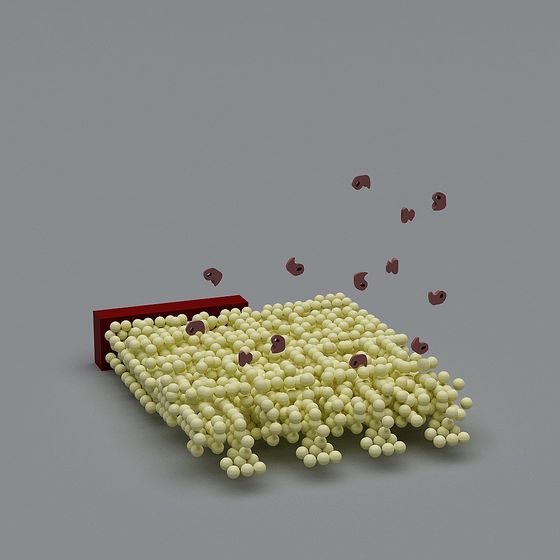 Ball Cascade 3D model in Low Poly Style