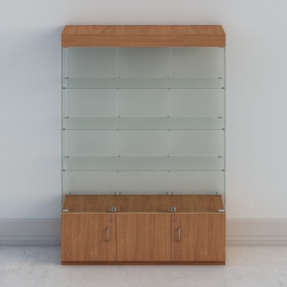 Modern Glass Showcase 3D model