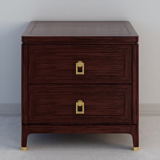 Earth Color Bedside Table W-A201 for Contemporary Bedrooms