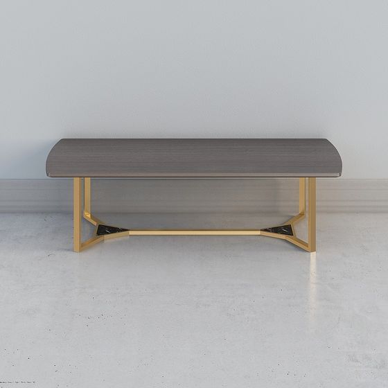Sleek Minimalist Metal Bench 3D Model