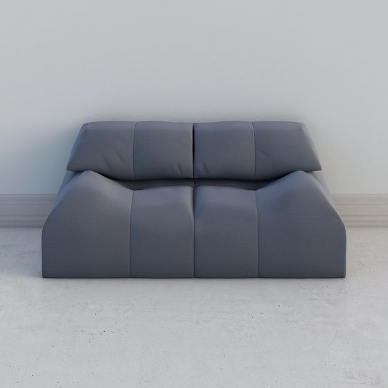Stylish Low-Poly Sofa 3D model for Modern Interiors