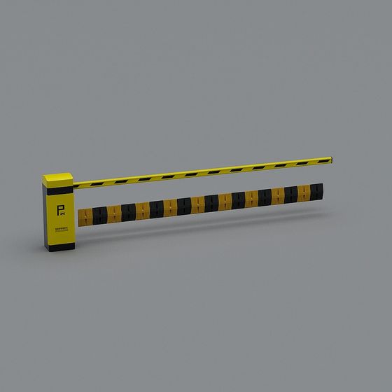 Modern Automatic Barrier 3D Model