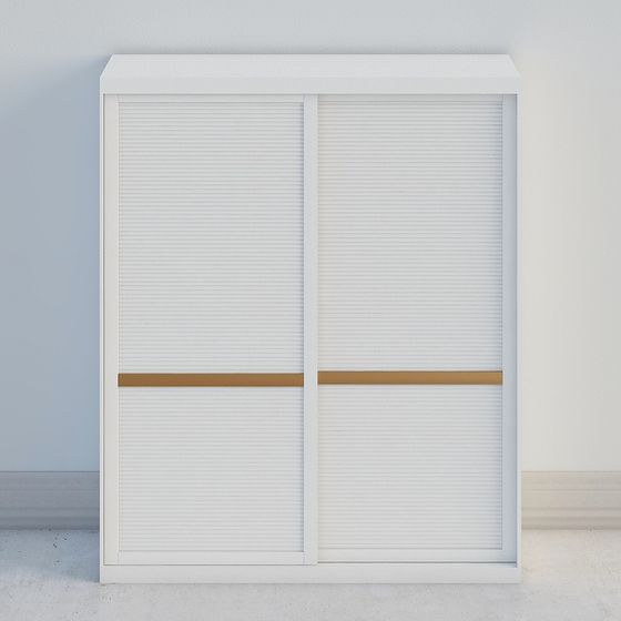 Modern Minimalist Sliding Wardrobe 3D model