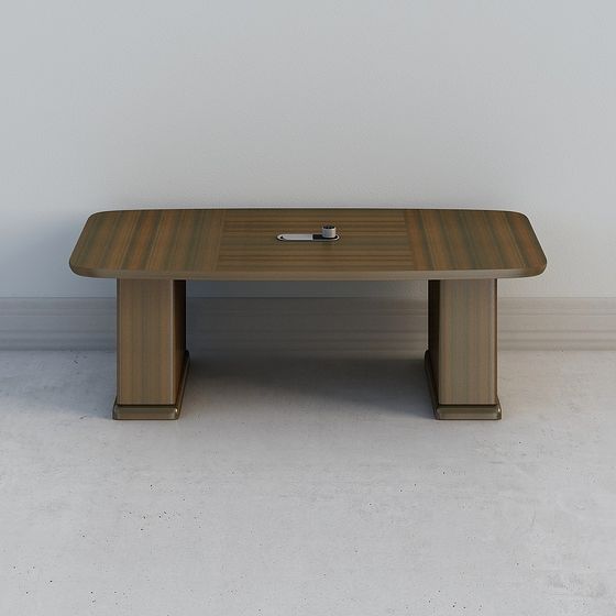 Meeting Table 3D Model in Earth Color