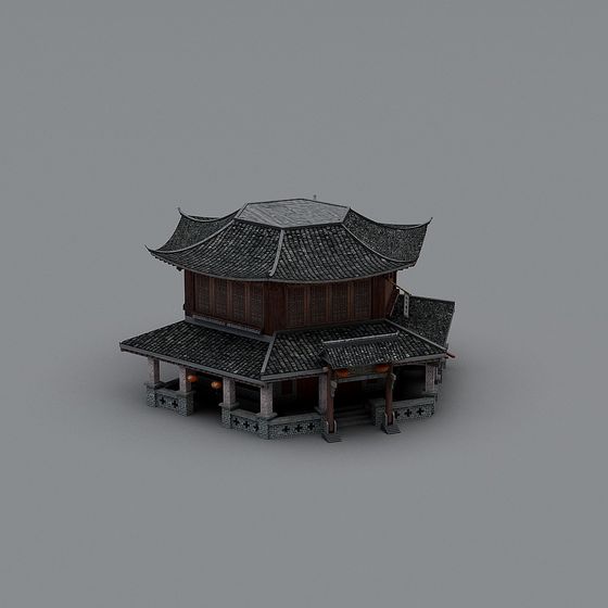 Classic Eastern Pavilion 3D model