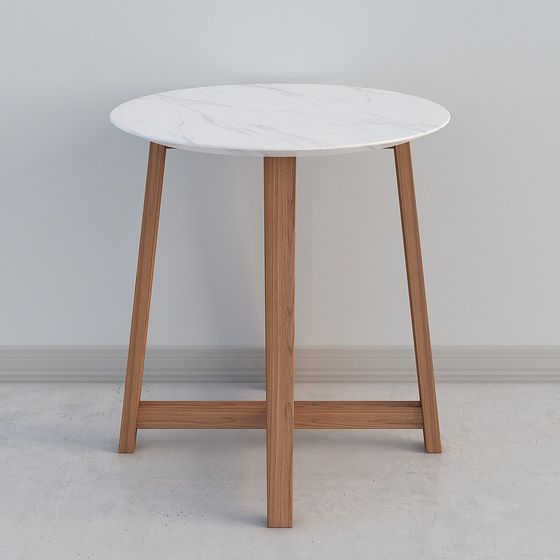 Stylish Wood Color Side Table 3D Model – Free Resource