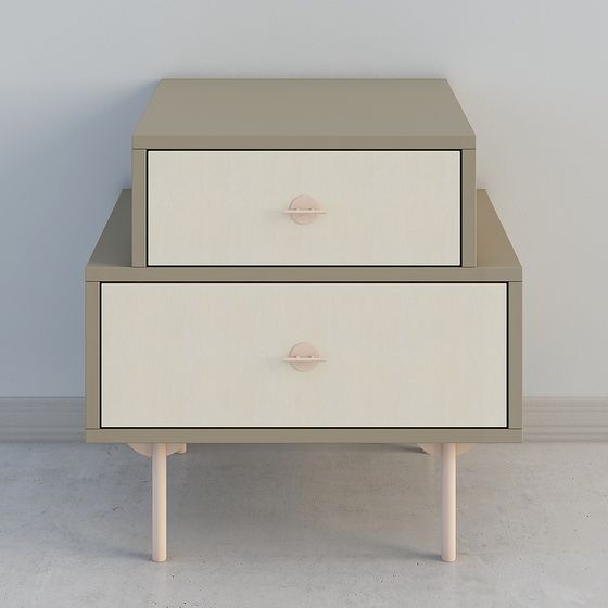 Modern Minimalist Nightstand 3D model