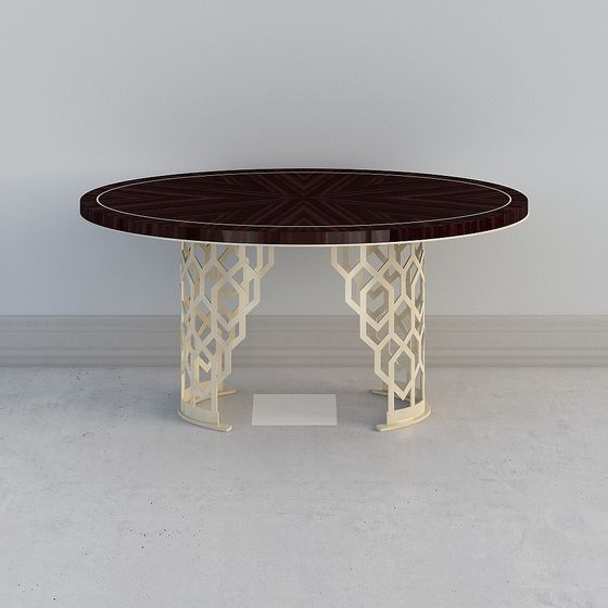 Luxurious Low-Polygon Dining Table 3D model