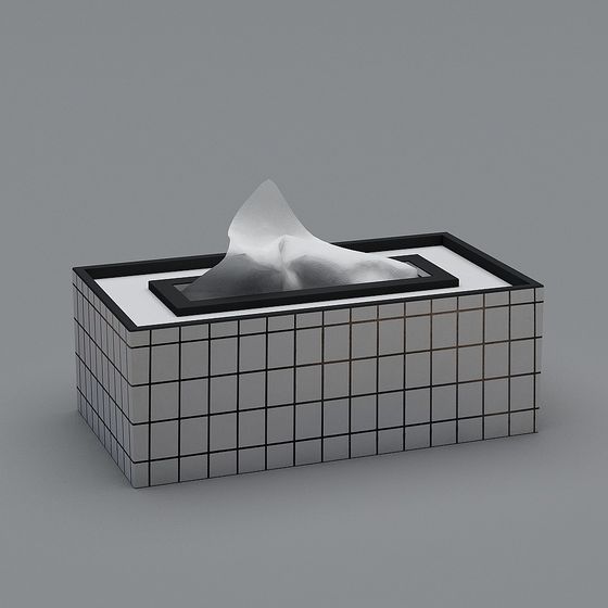 Stylish Low-Poly Tissue Box 3D model