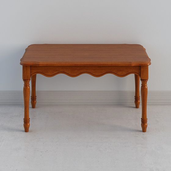 Vintage Style 3D Model Table and Chair Set