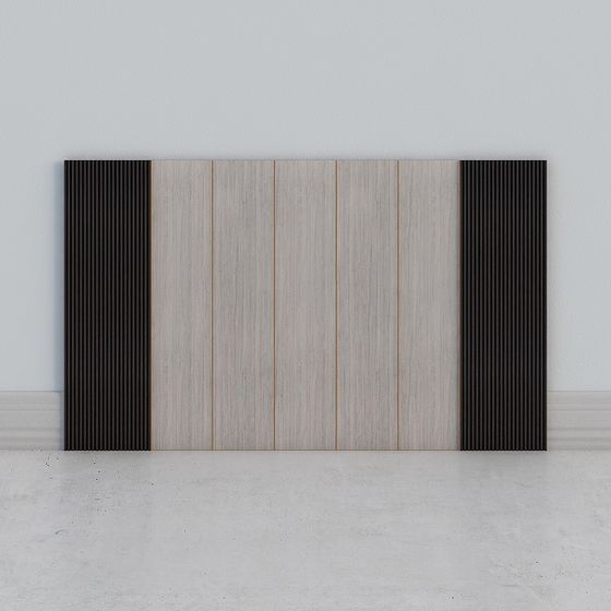 Striped Wooden Partition 3D model