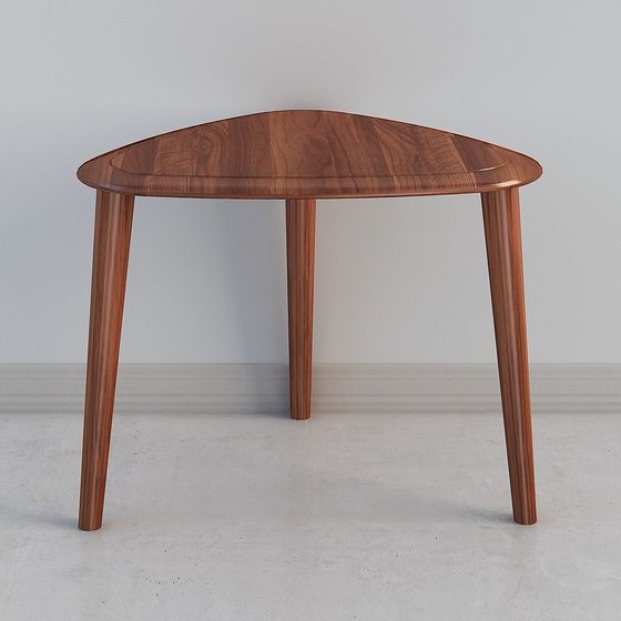 Elegant Triangle Dining Table 3D model for Modern Spaces