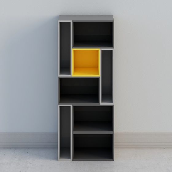 Geometric Bookshelf 3D model