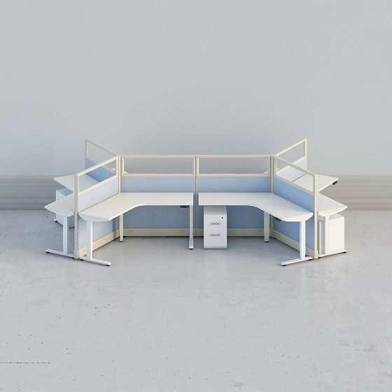 Open Workspace 3D model for Modern Offices