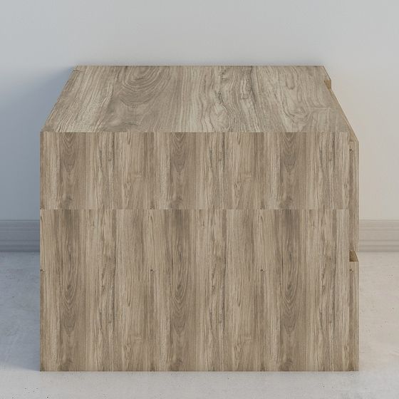 Elegant Wood Grain Side Table 3D Model