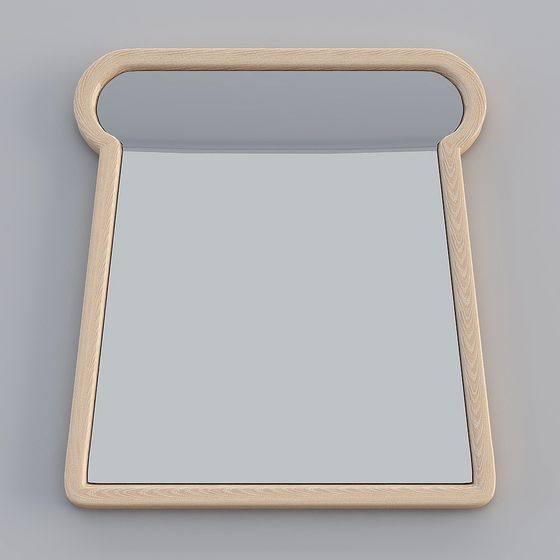 Sleek Streamlined Mirror Frame 3D model