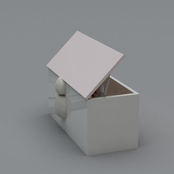Secret Box 3D Model – Minimalist Wooden Container