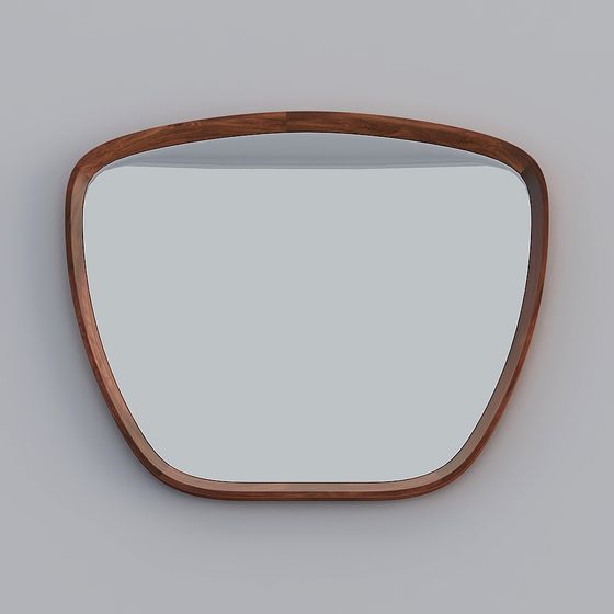 Artistic Low-Poly Mirror Frame 3D model for Modern Spaces