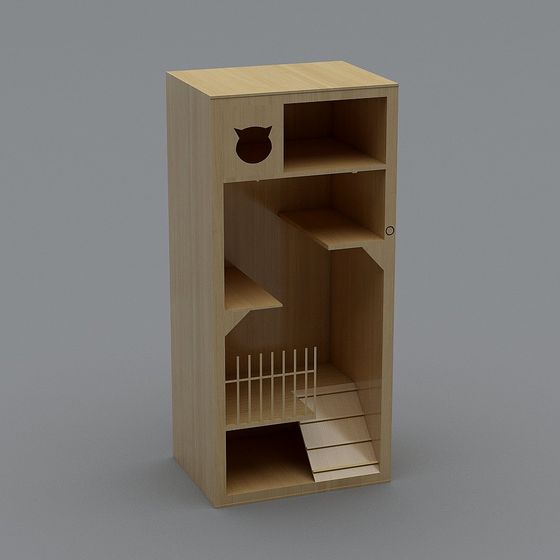 Stylish Cat House 3D model for Modern Aesthetics