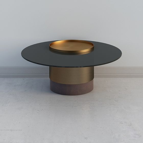 Low Poly Round Table 3D model Design