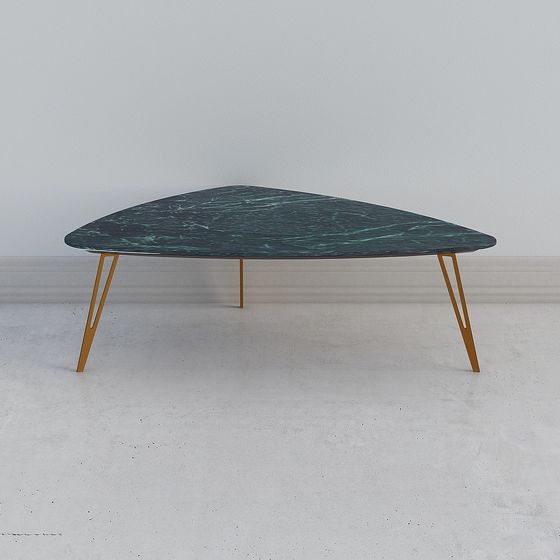 Triangular Marble Coffee Table 3D model for Modern Spaces