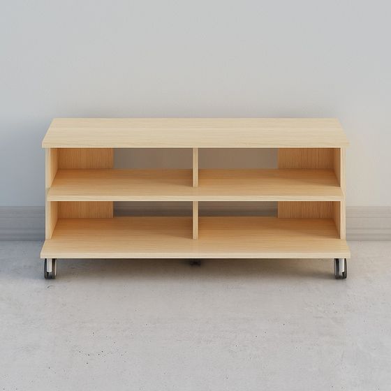 Modern Minimalist Movable TV Cabinet 3D model