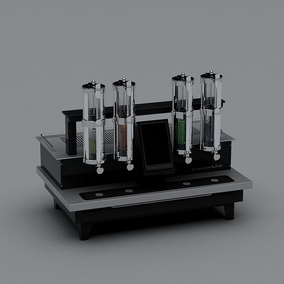 Steampunk Audio Amplifier 3D Model – Low-Poly Industrial Design