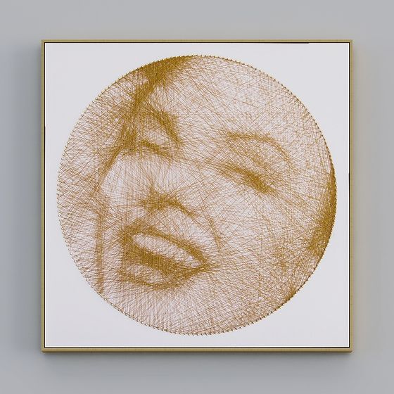 Sculptural Wire Portrait 3D Model