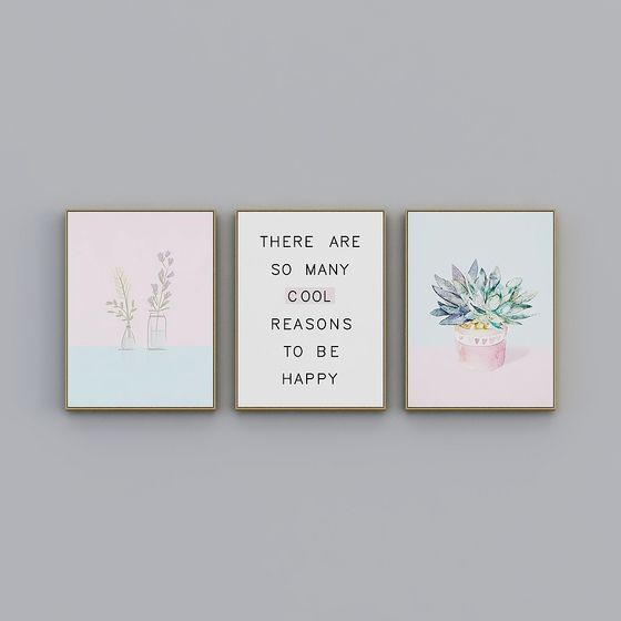 Artistic 3D Model Posters for Happiness