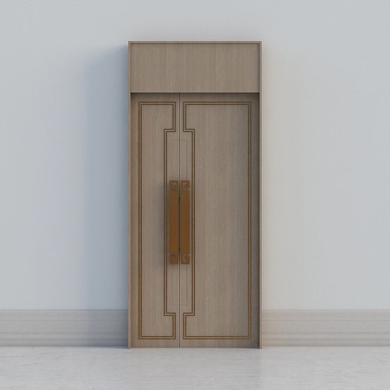 Classic Wooden Door 3D model
