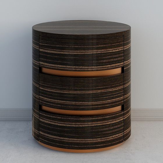 Stylish Round Storage Cabinet 3D model for Contemporary Interiors