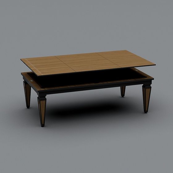 Elegant Expandable Coffee Table 3D model for Modern Spaces