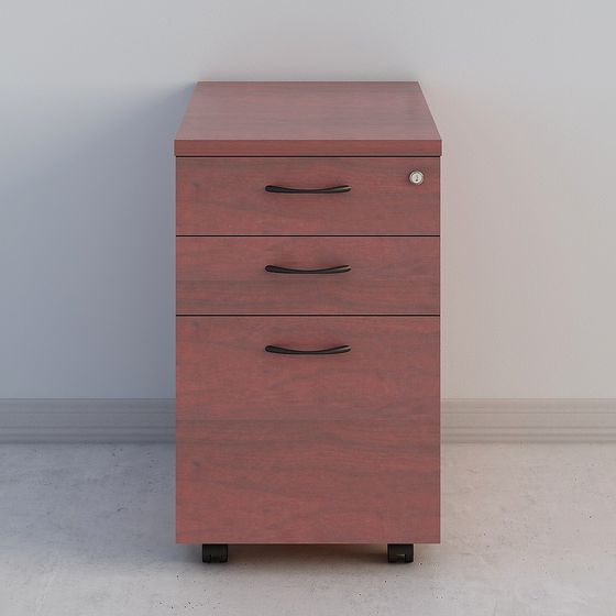 Elegant Low-Poly File Cabinet – Modern Office Furniture