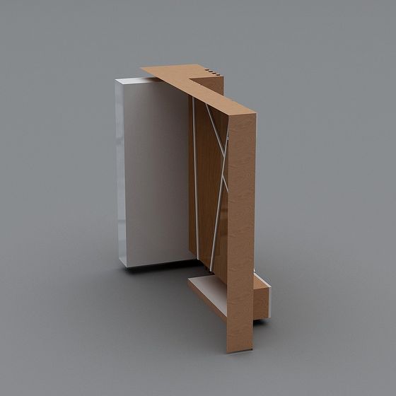 Origami Door 3D model - Modern Aesthetics