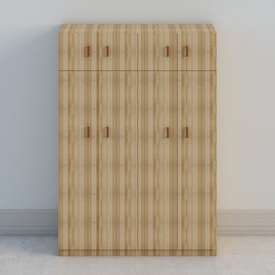 Elegant Low-Poly Wardrobe 3D Model